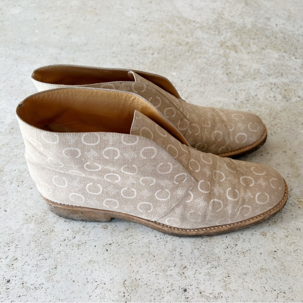 Celine Paris Vintage Macadam Shoes Logo Monogram Size… - Gem